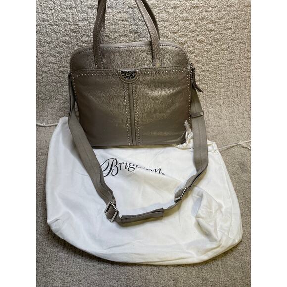Brighton | Bags | Brighton Zinc Leather Miles Convertible Backpack Dust ...